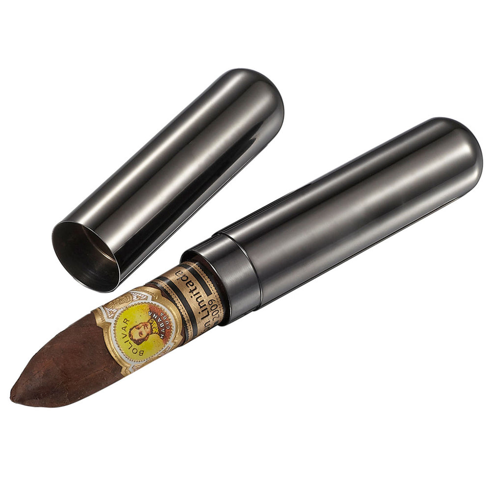 Delta Gunmetal Single Cigar Tube - Revolucion Lifestyles